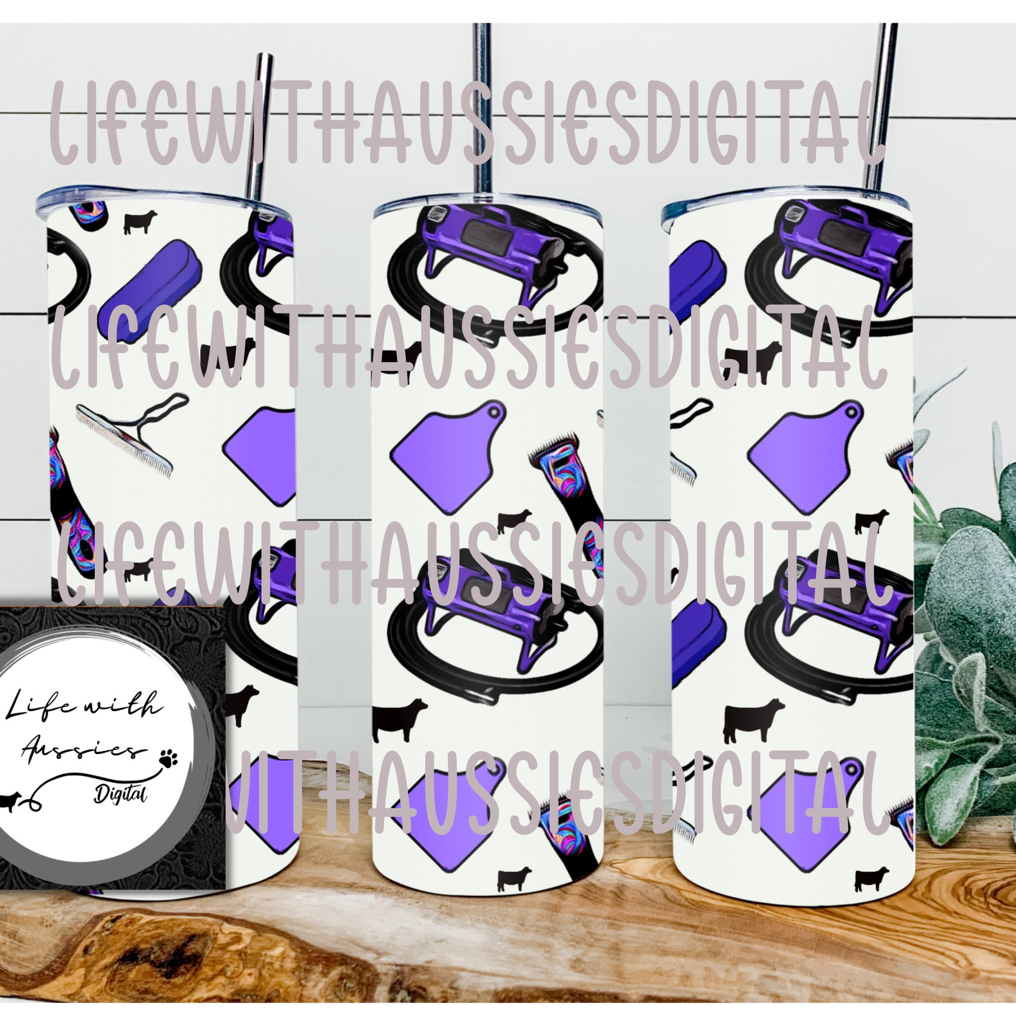 Show Heifer Seamless Digital Design, Jpg, Png - Etsy