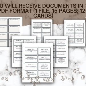 PSALMS PRAYER CARDS, Wallet Size Prayer Cards, Psalms Bible Scripture ...