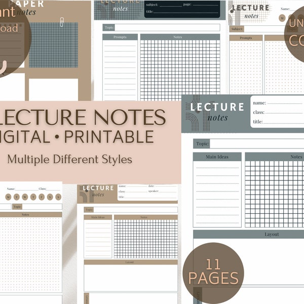 Printable Notes - Etsy
