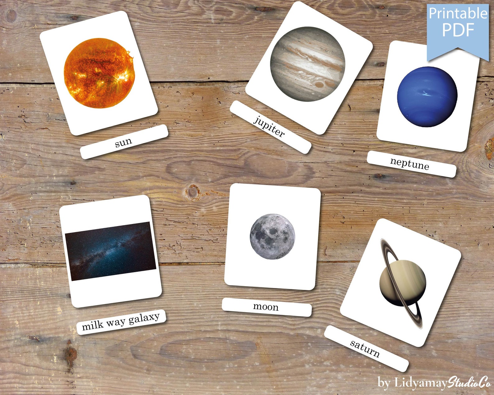 SOLAR SYSTEM 15 Flashcards, Three-part Nomenclature Cards, Learning ...
