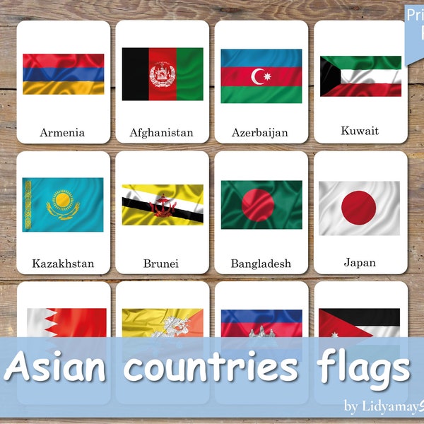 Asian Flags Printable - Etsy