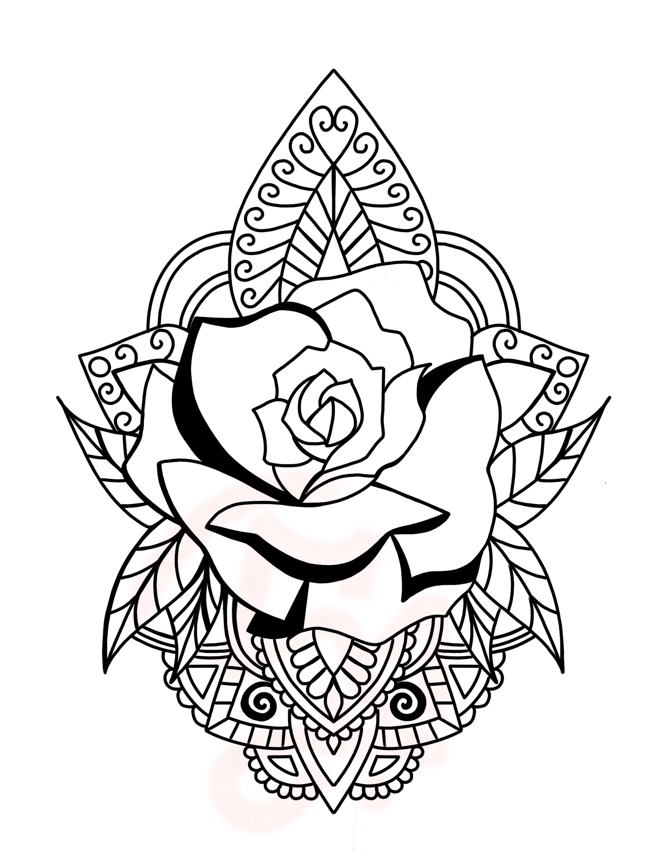 Rose Mandala SVG & PNG - Etsy