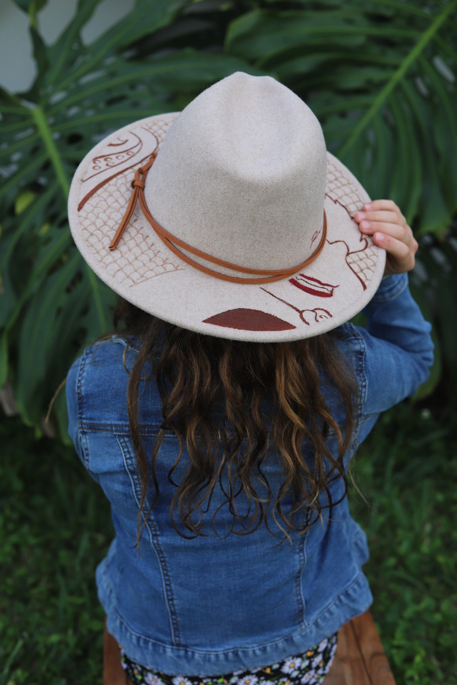 Custom Beige Disney Hat, Personalized Rancher Hat, Wide Brim Fedora ...