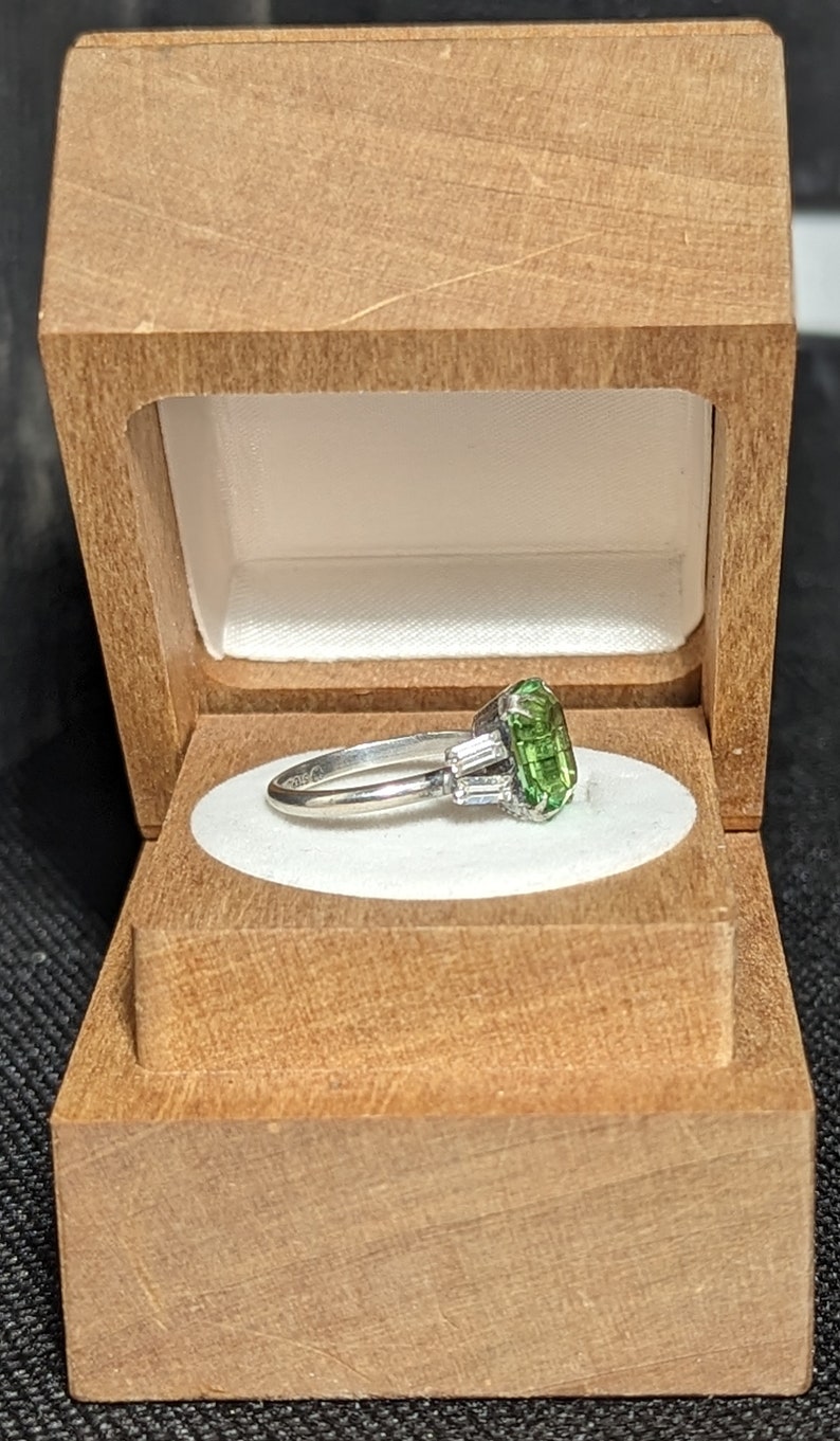 Vintage Sterling Silver Green Uranium Glass Ring - Etsy