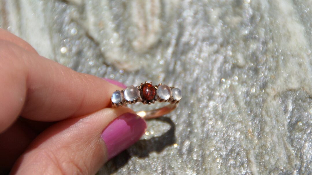 Victorian Moonstone Ring 9ct - Etsy