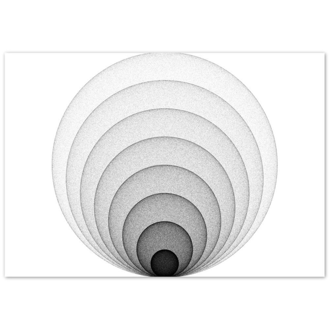 Sitting in Spheres - Black and White - Mathematical Art - Created With ...
