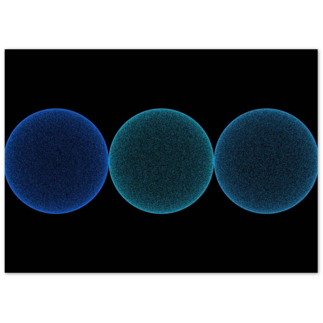 Three Spheres - Mathematical Art Created With Math and Code - Large ...