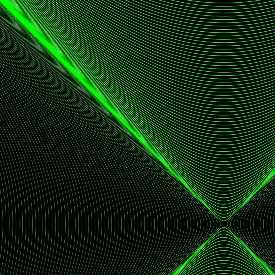 Hyperbolic Energy - Matrix Green - Mathematical Art - Created With Math ...