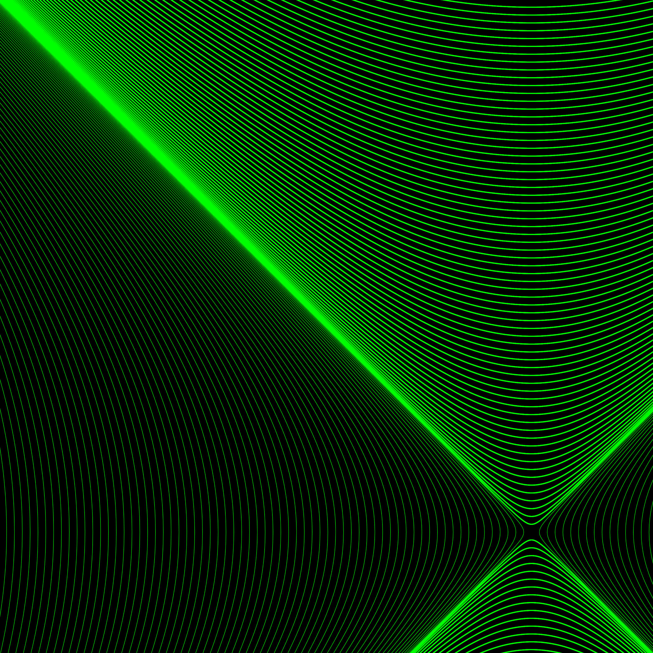 Hyperbolic Energy - Matrix Green - Mathematical Art - Created With Math ...