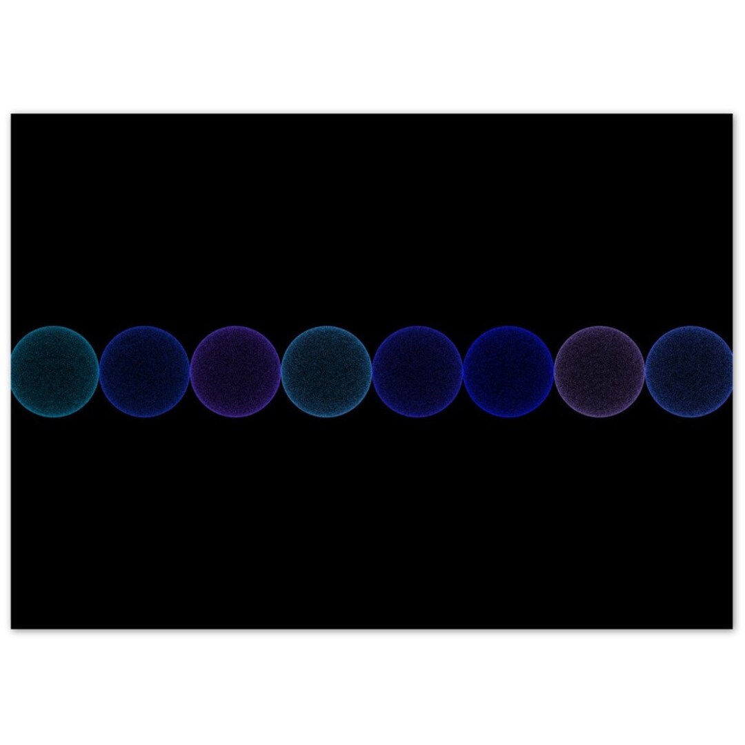 Line of Spheres - Mathematical Art Created With Math and Code - Large ...