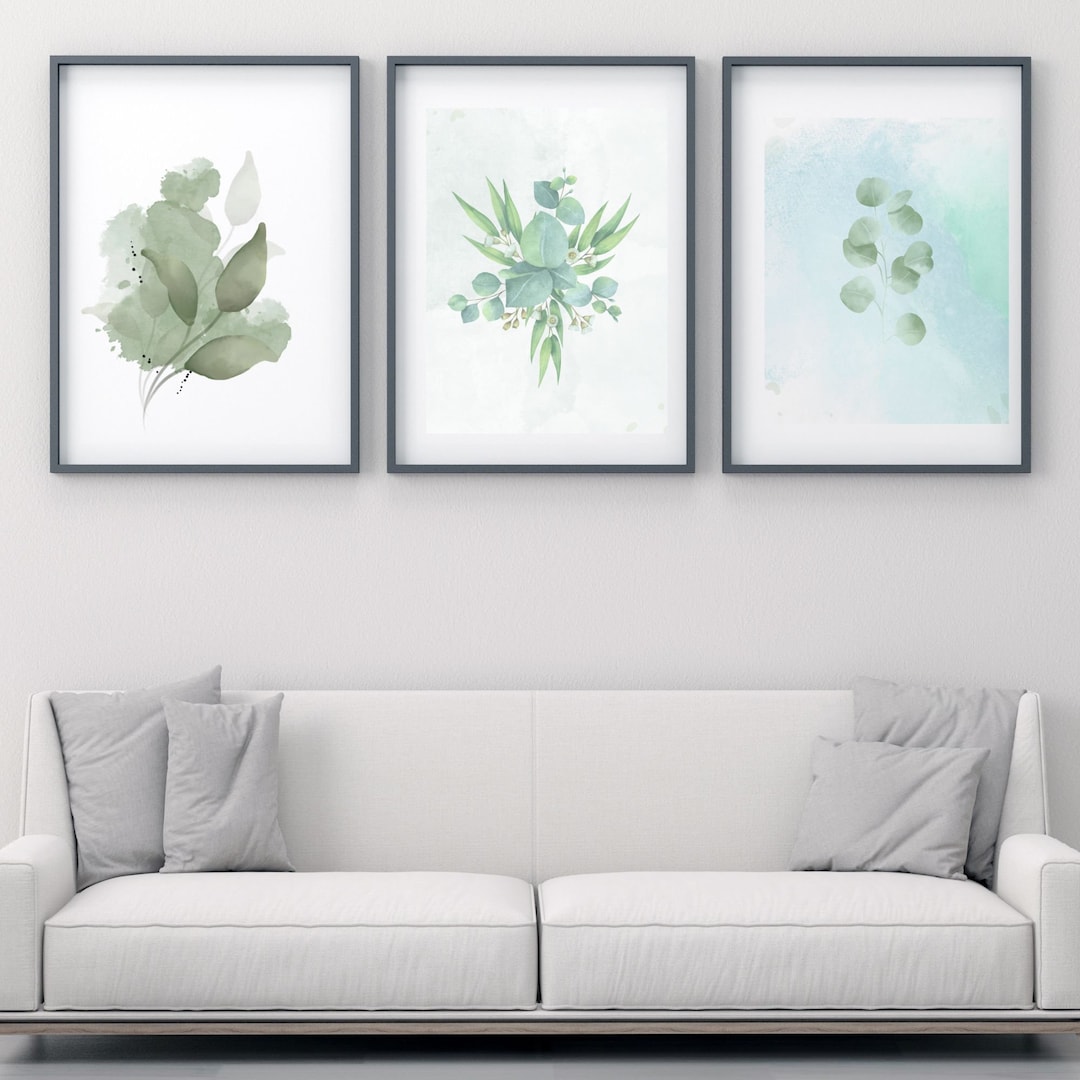 Boho Botanical Digital Wall Art,printable Wall Art Set of 3, Abstract ...