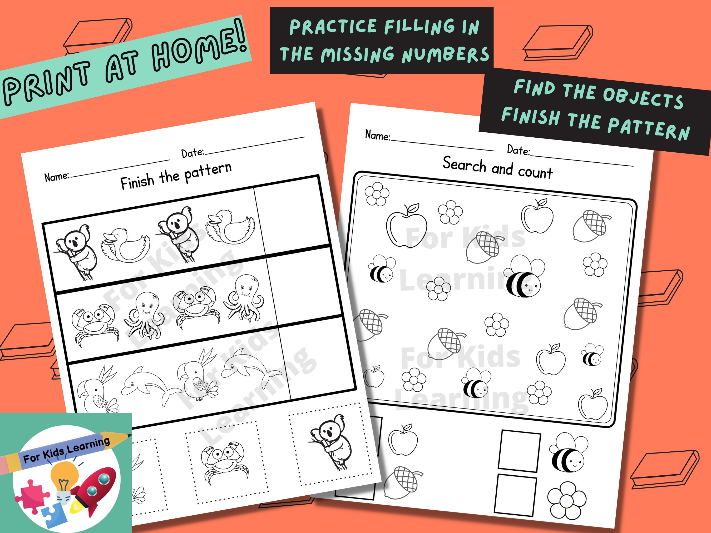 Educational, Fill the Number, I Spy, Finish the Pattern, Homeschool ...