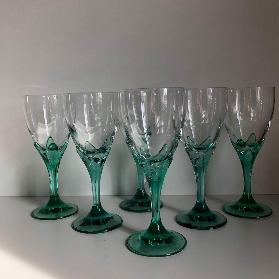 Set of 6 Vintage Bormioli Rocco Bouquet Wine Glasses (24.7 Cl, 8 3/8 Oz ...