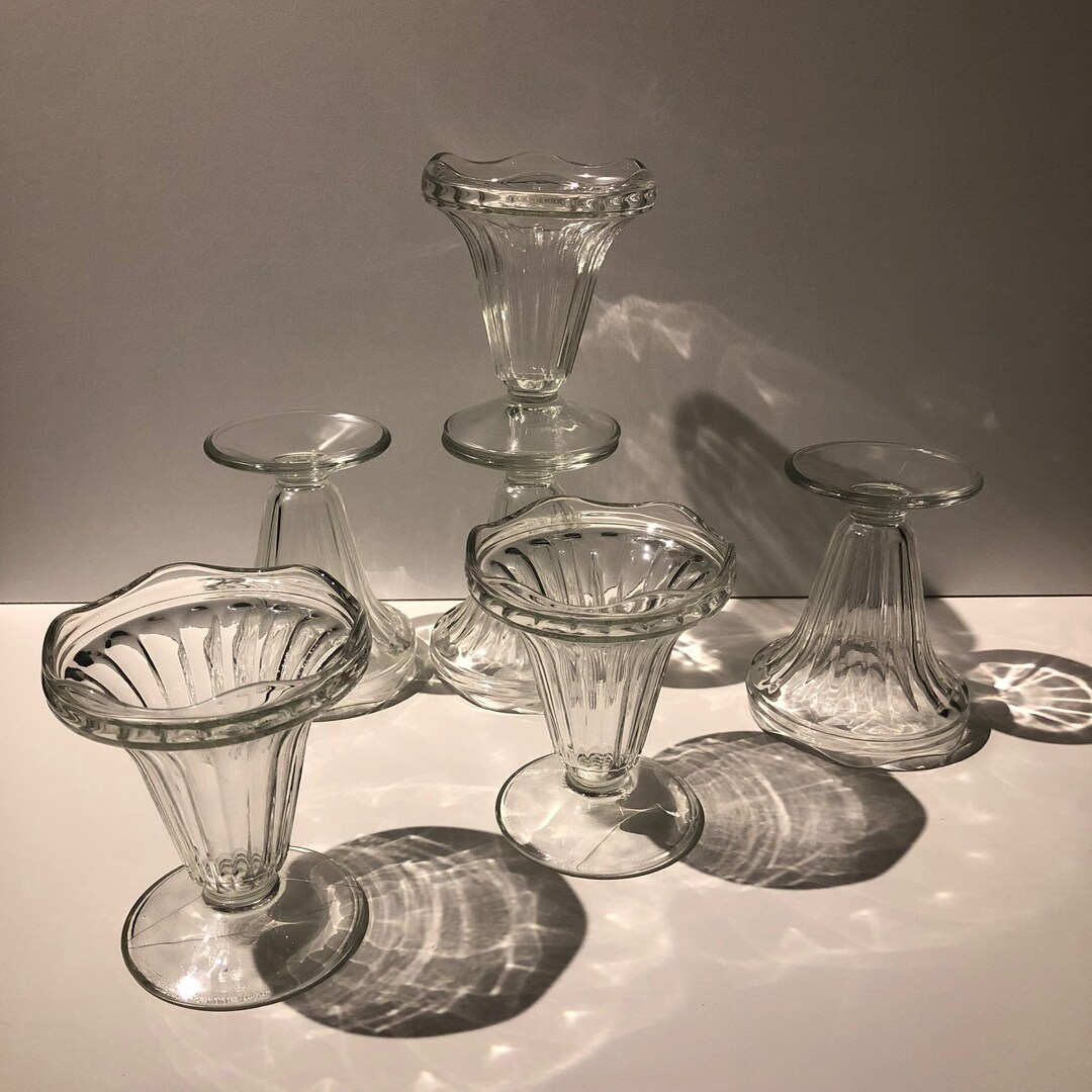 Luminarc Vintage Clear Sundae Glasses Dessert Glasses Milkshake Glasses ...