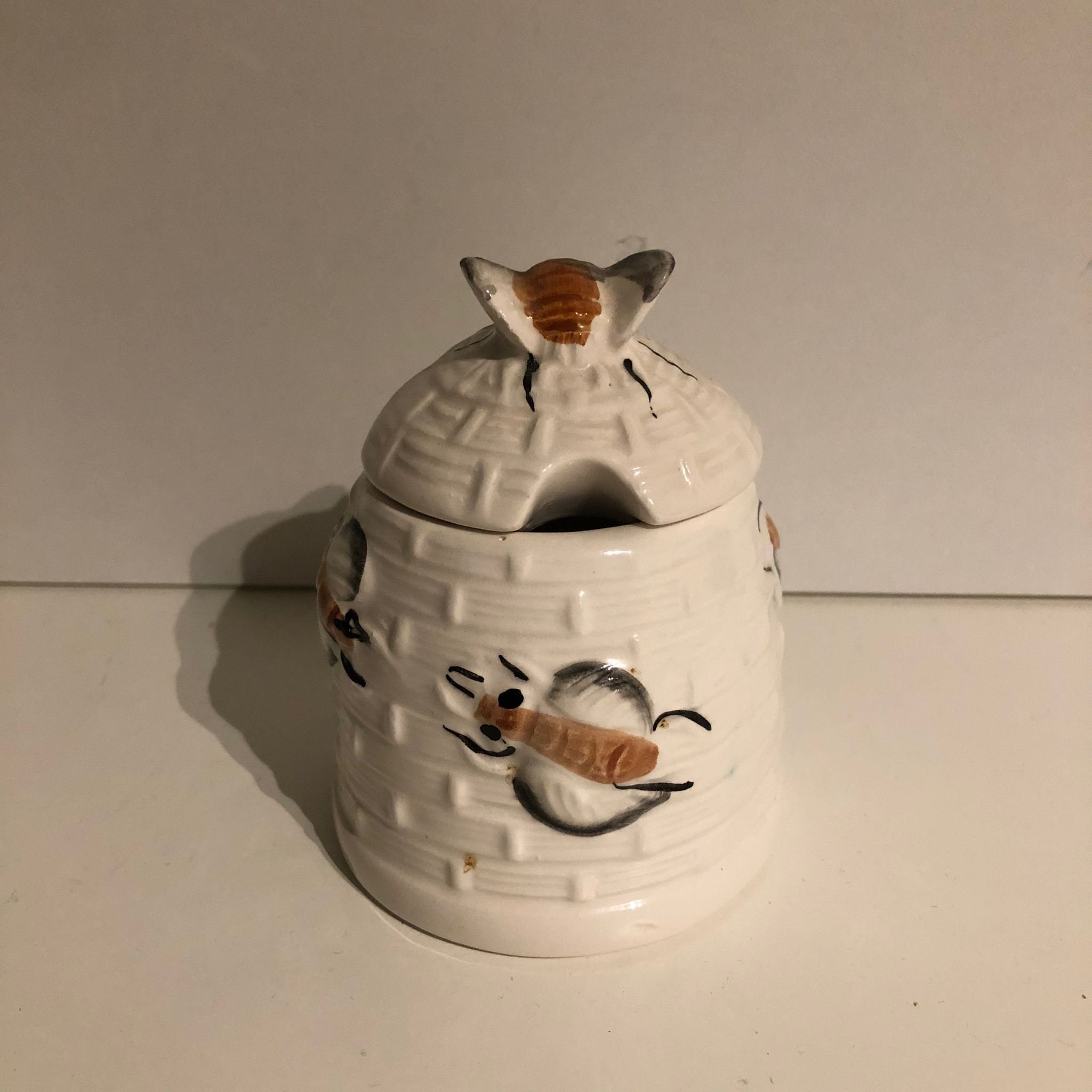 Vintage Ceramic Honey Pot Basket Beehive 1980s - Etsy