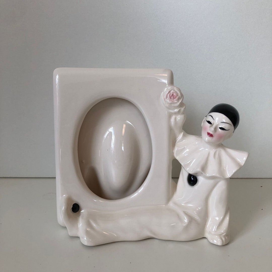 Vintage Pierrot Photo Frame With Pierrot Figurine - Harlequin 1980s - Etsy