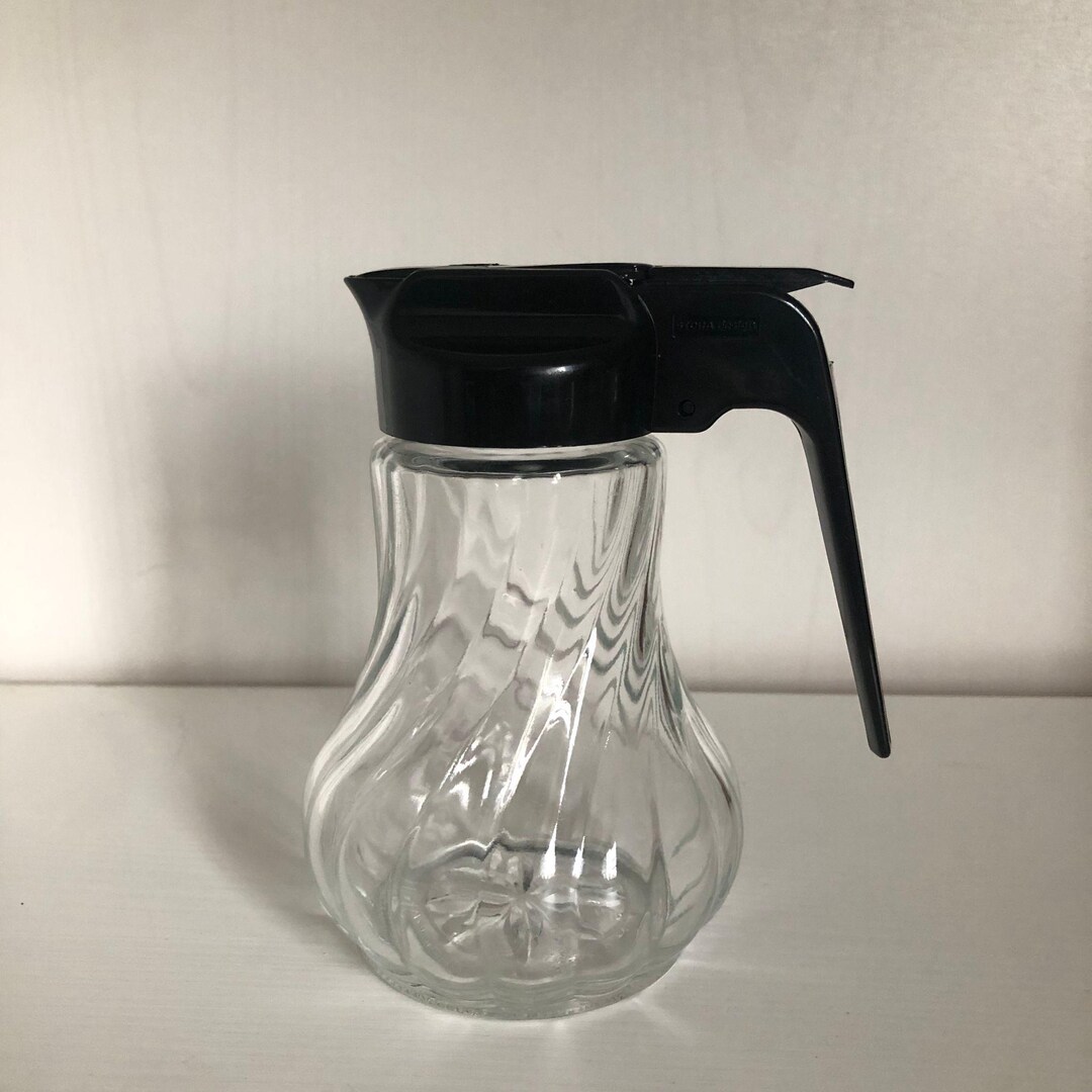Vintage Stoha Glass Sugar Bowl /milk Jug / Syrup Dispenser With Swirl ...