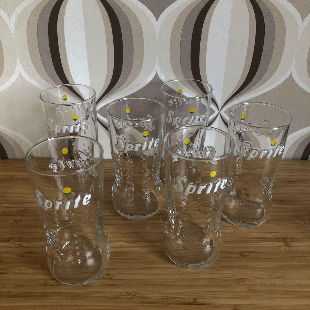SPRITE Glass With Logo Letters in Relief - 1980s - Etsy