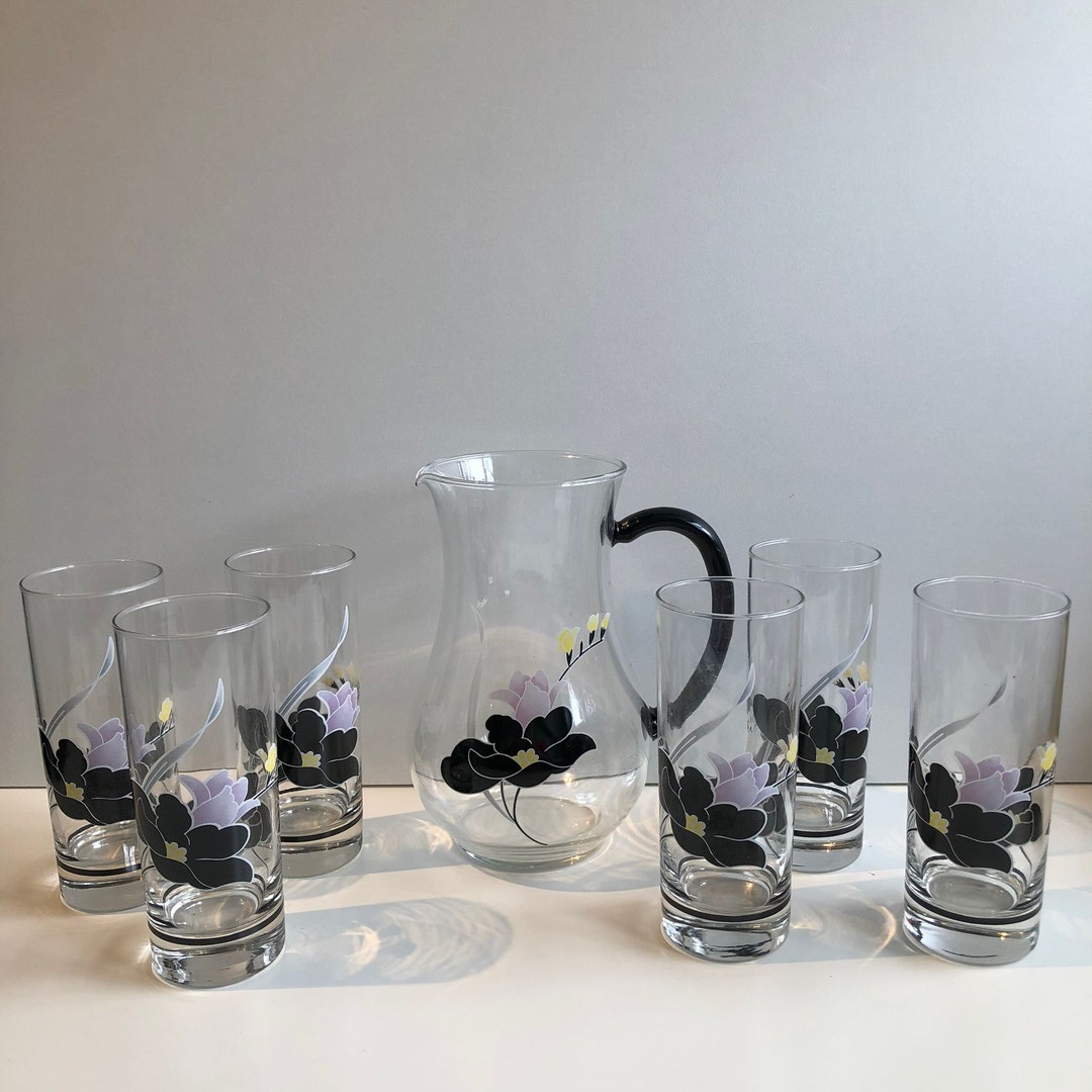 Luminarc Anaïs Vintage Set of Jug/pitcher With 6 Longdrink Glasses ...