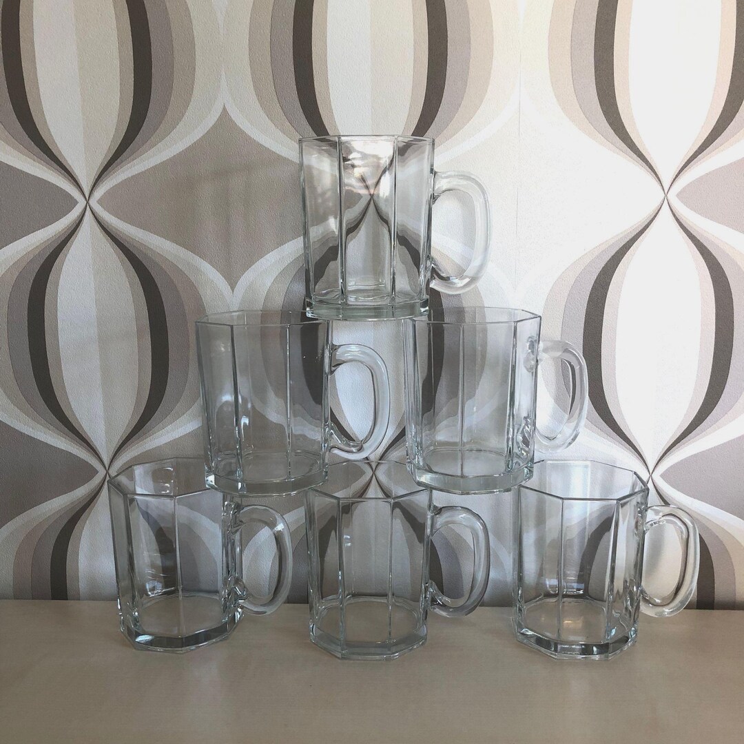 Arcoroc Octime Clear Glass Coffee Mug (29 Cl) France 1980s - Etsy