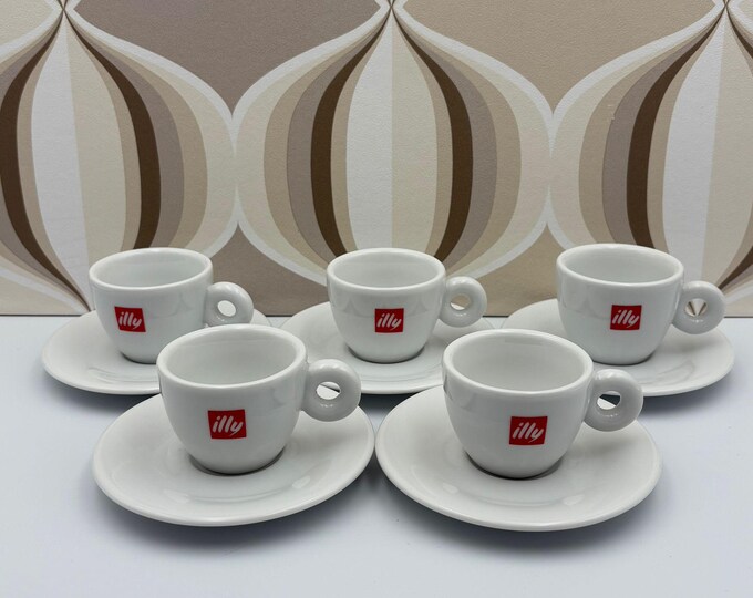 Vintage Illy Classic Heavy White Porcelain Branded Espresso Coffee Cup ...