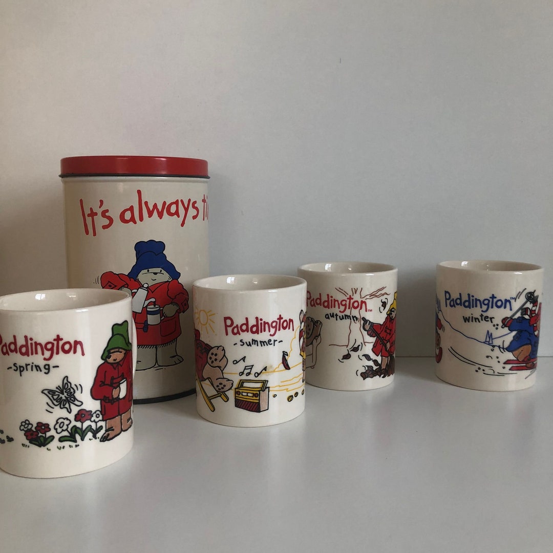 Set of 4 Vintage Paddington Bear Season Mugs - Spring, Summer, Autumn ...
