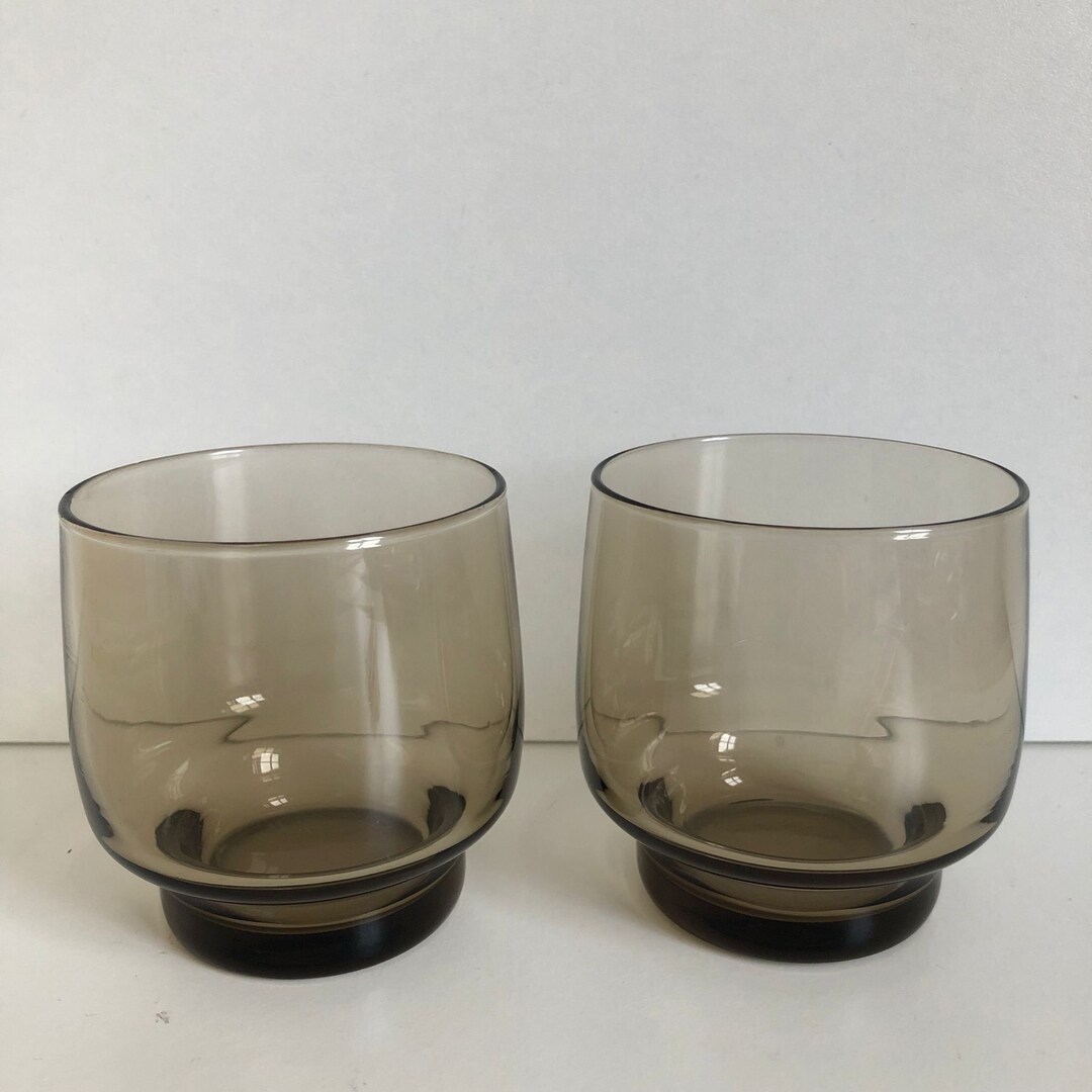 Luminarc Vintage Small Smoked Glasses 1970s - Etsy