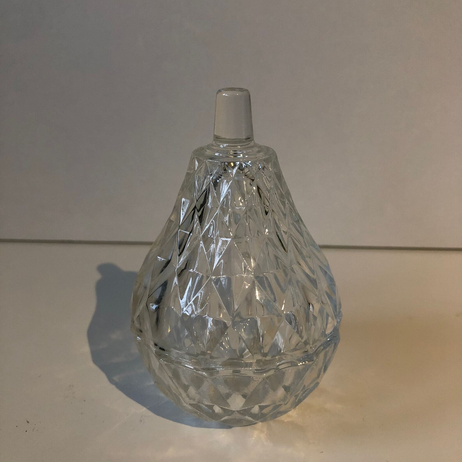 Vintage Italian Pressed Glass Pear Shaped Trinket Box - Etsy