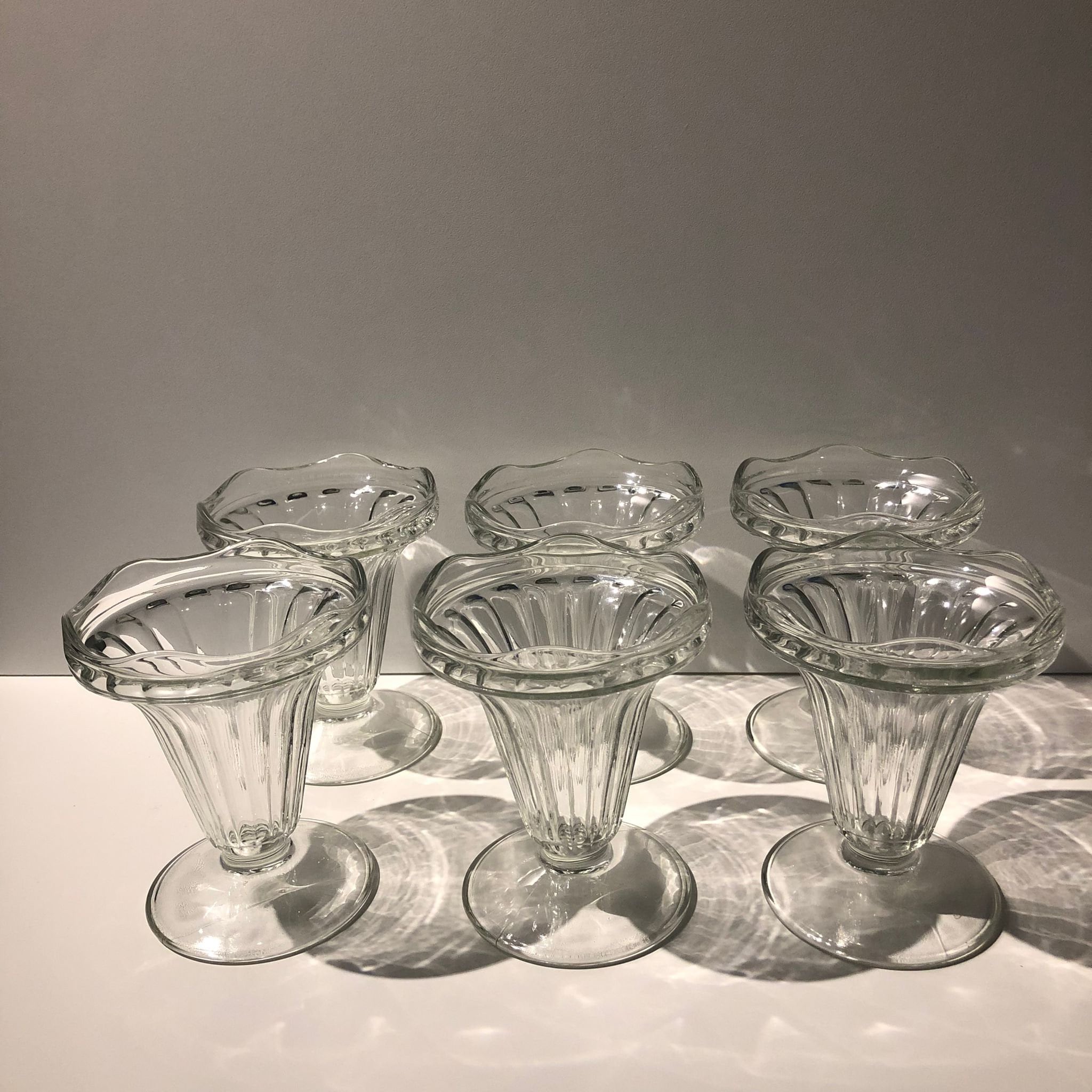 Luminarc Vintage Clear Sundae Glasses Dessert Glasses Milkshake Glasses ...