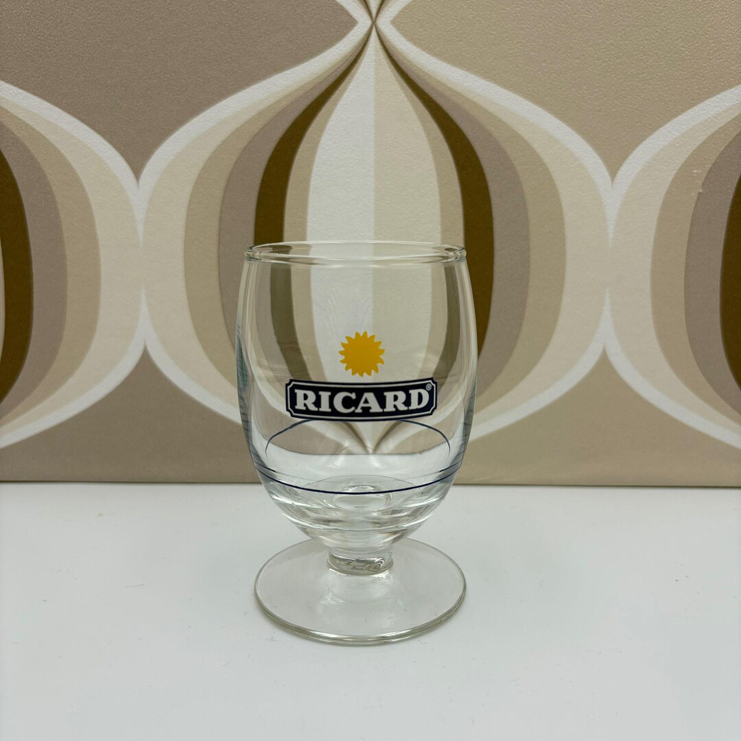 Vintage Ricard Balloon Glass 1990s Pastis Glass With Ricard Logo and ...