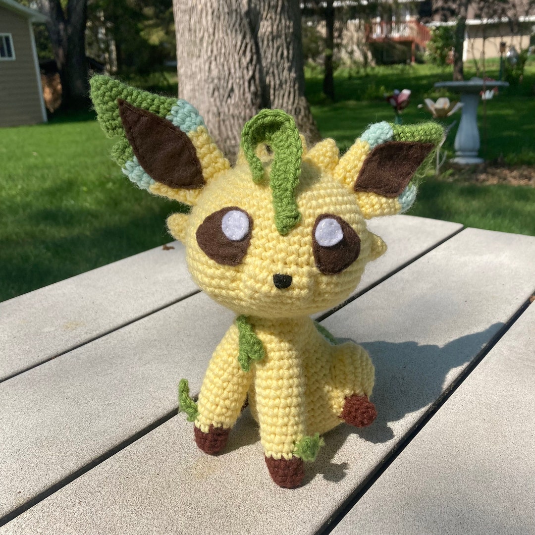 Crochet Leafeon Plush Pokémon Eeveelution Amigurumi Plush - Etsy
