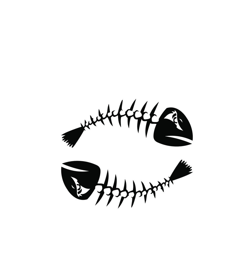 Fish Bones Svg, Png, Jpg, Pdf Cut Files - Etsy