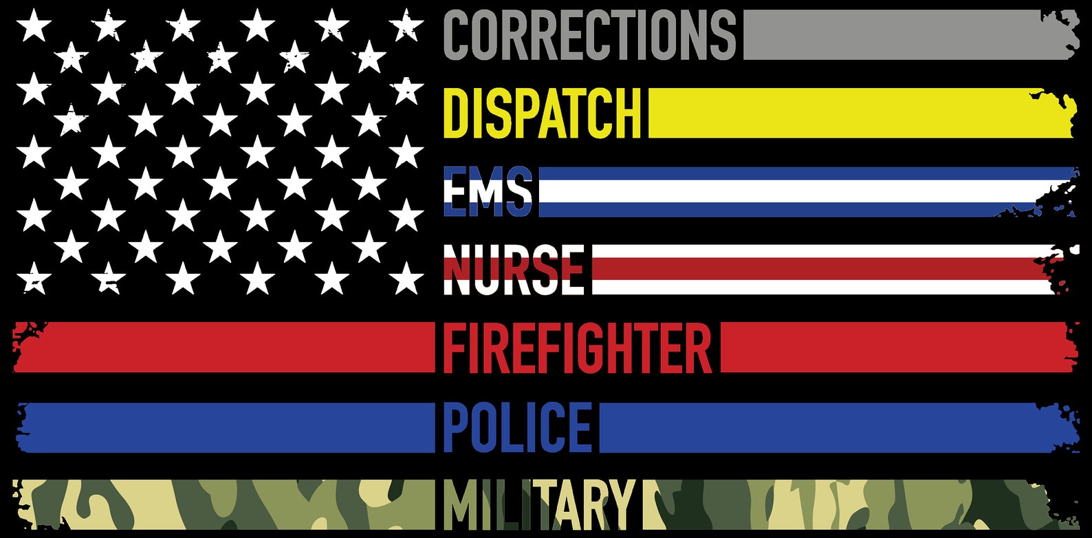 First Responder Flag Svg Png Cut Files - Etsy
