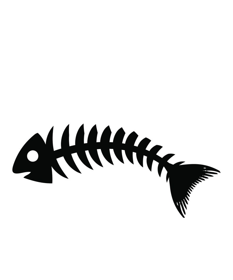 Fish Bones Svg, Png, Jpg, Pdf Cut Files - Etsy