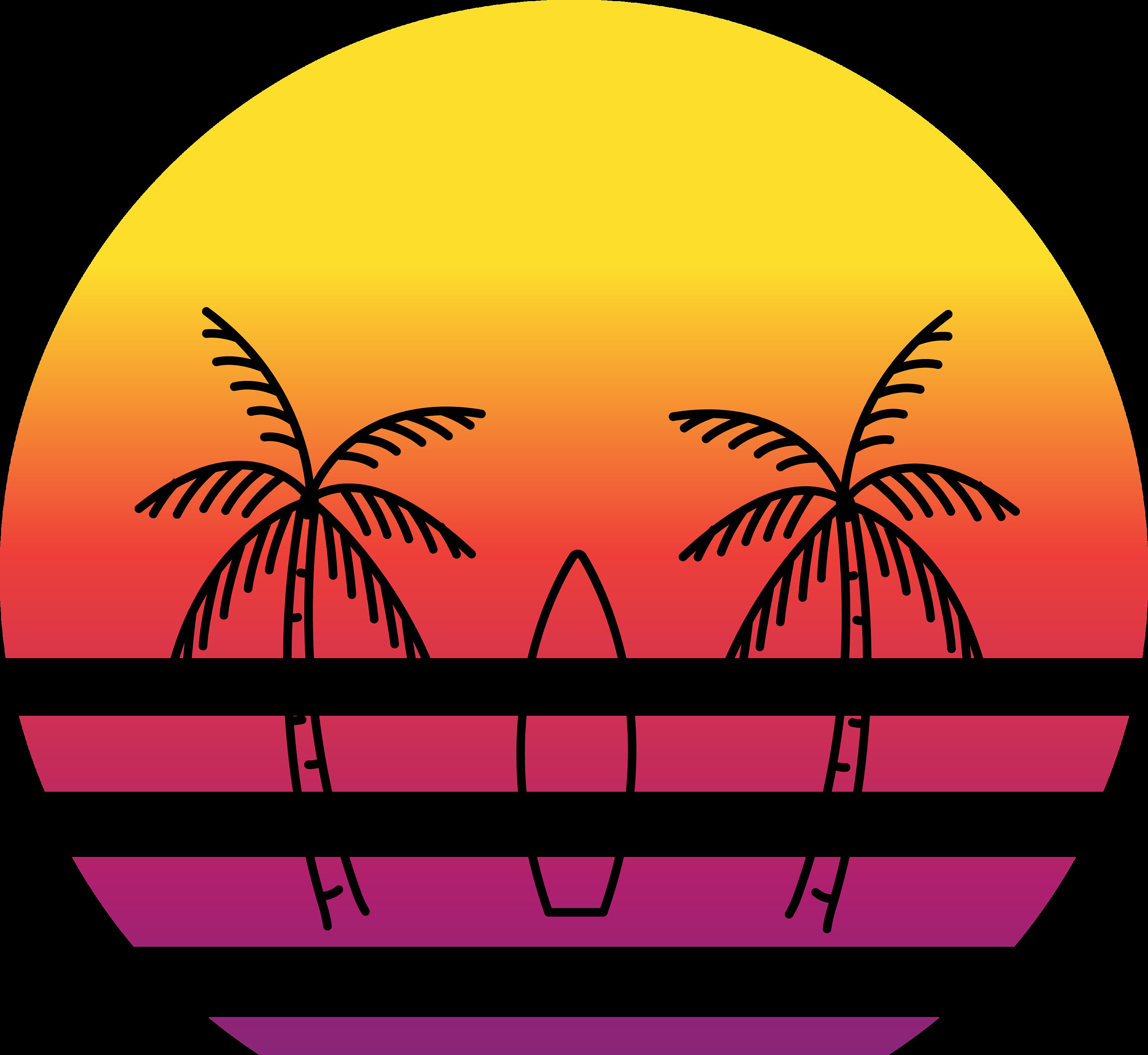 Retro Sunset PNG Sublimation, Printable, Wall Art - Etsy