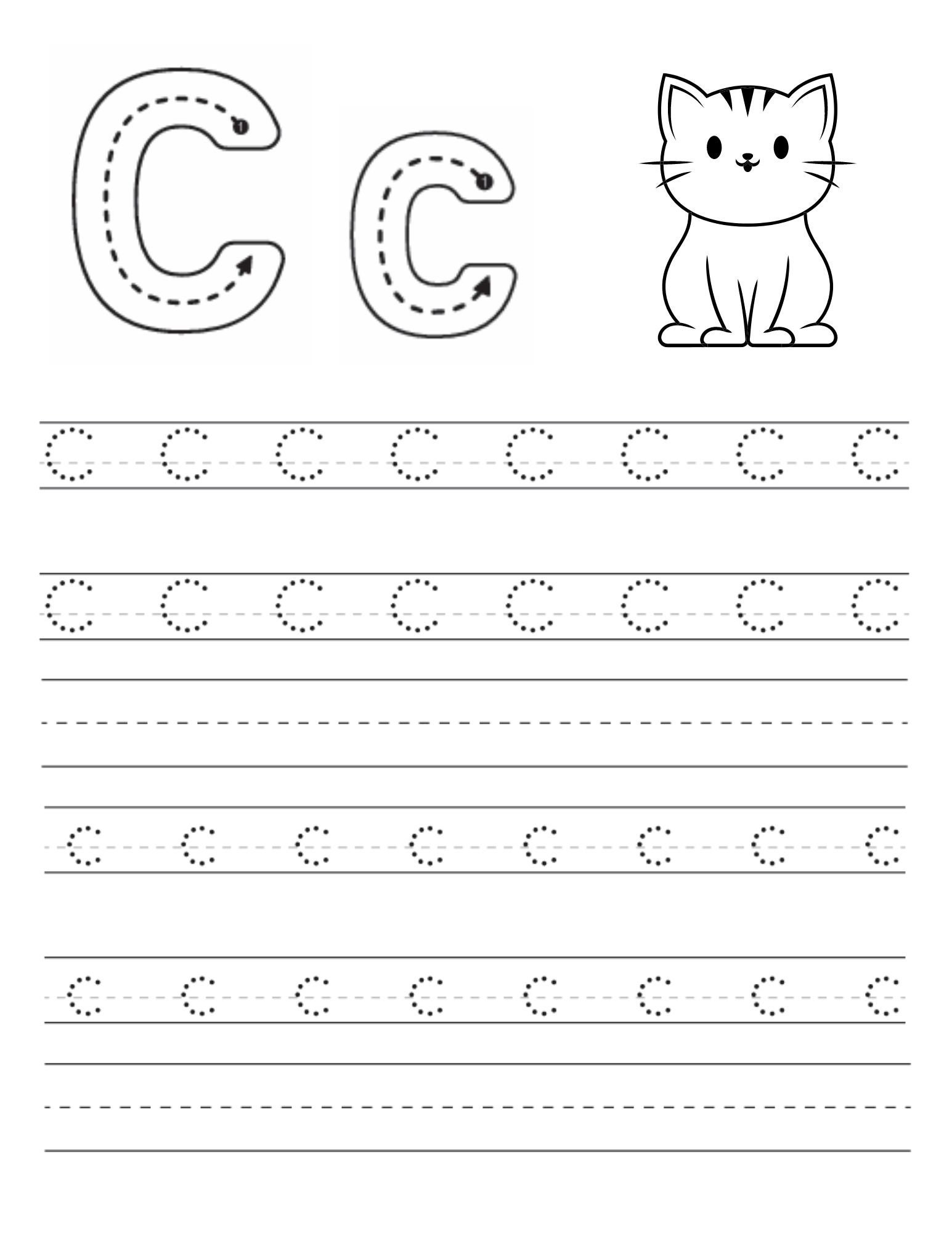 Alphabet Tracing Handwriting Practice Worksheets - Etsy