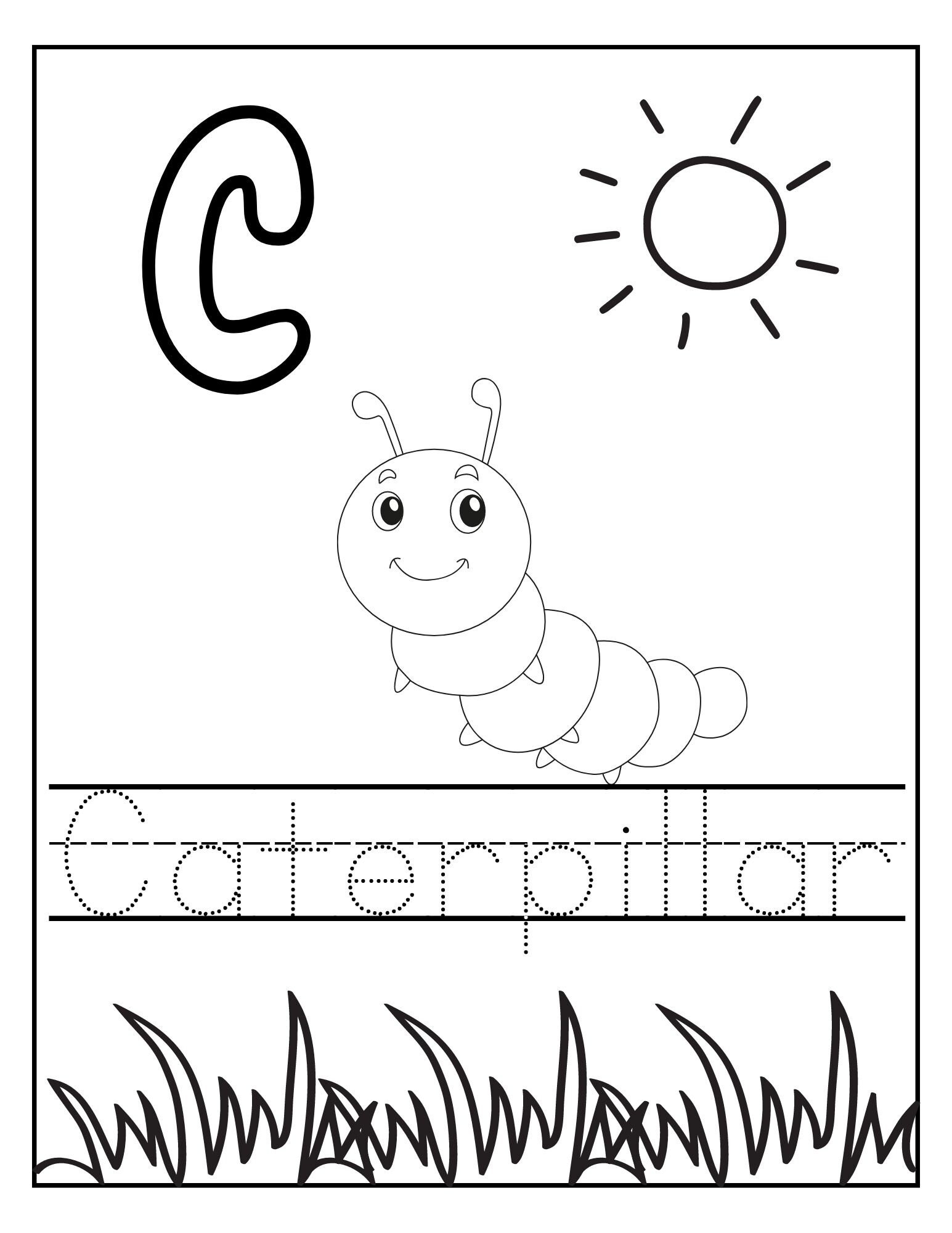 Creepy Crawly Alphabet Coloring Pages - Etsy