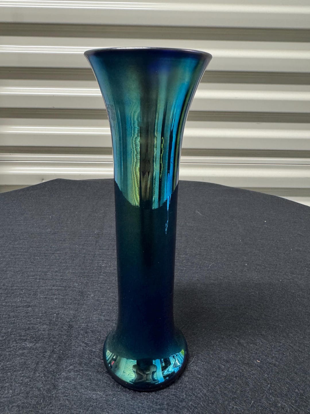 Antique Blue Iridescent Thomas Webb English Art Glass Vase - Etsy