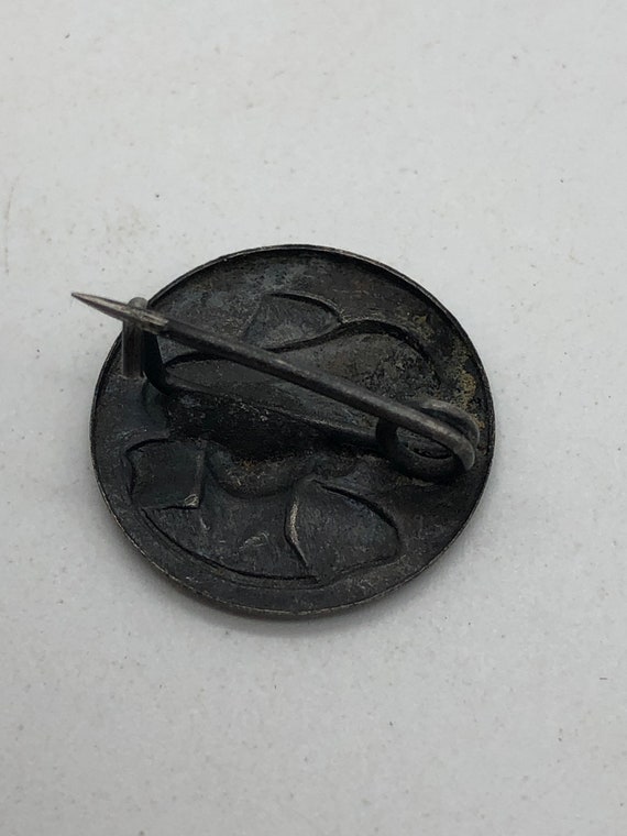 Antique Victorian Art Nouveau Lady Brooch Pin - Gem