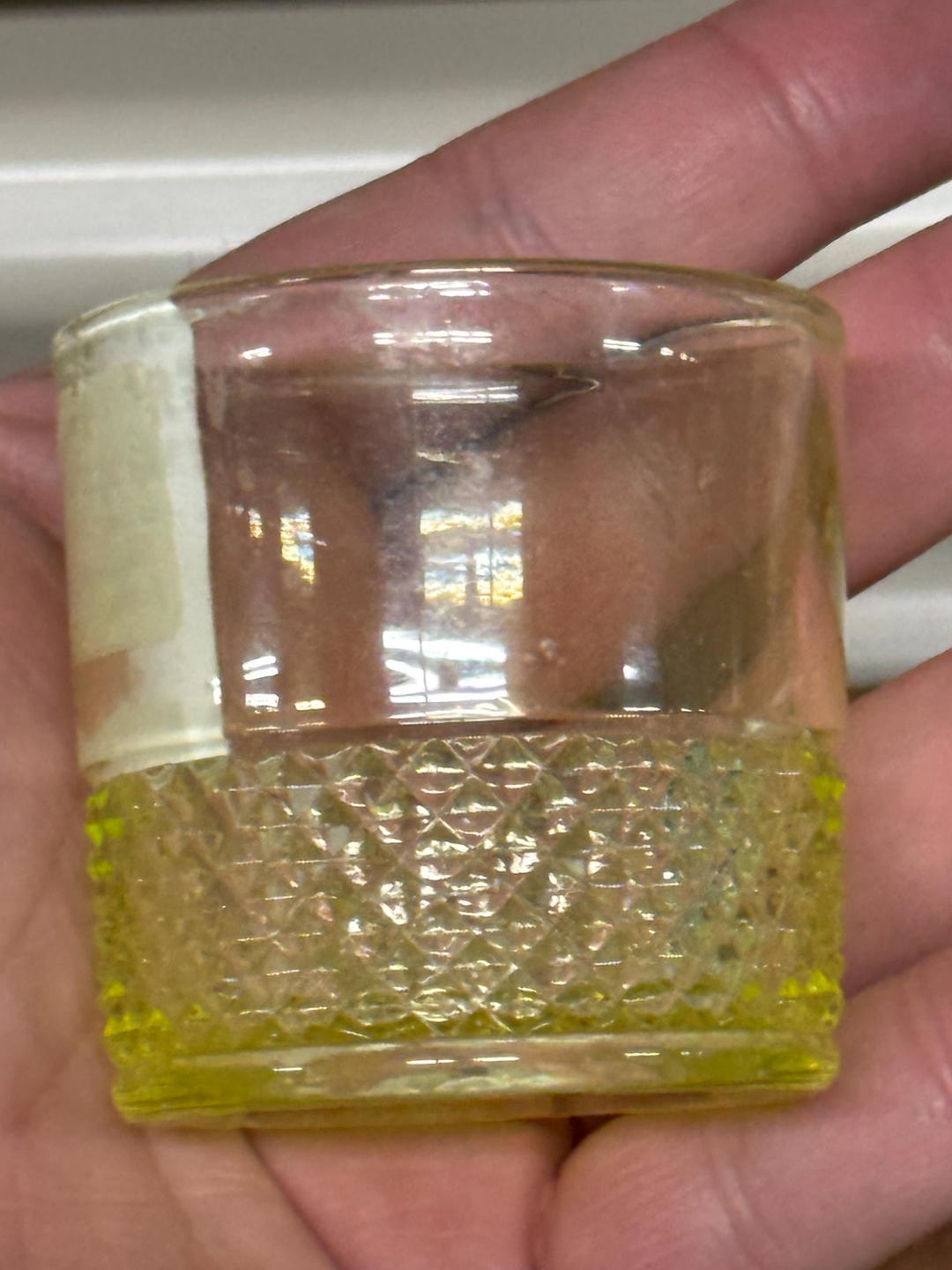 Antique EAPG Vaseline Glass Yello Toothpick Holder - Etsy