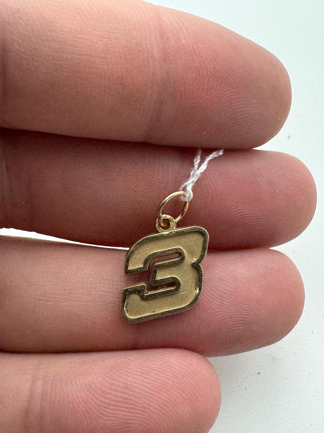 14k Yellow Gold Dale Earnhardt Number 3 Pendant Charm - Etsy