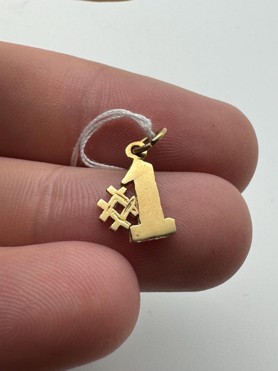 Vintage 14k Yellow Gold Number 1 Charm - Etsy