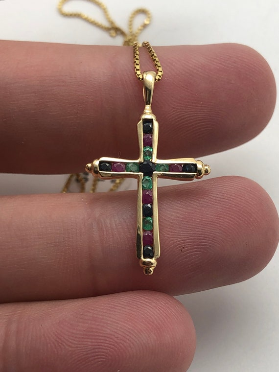 ruby sapphire cross - Gem