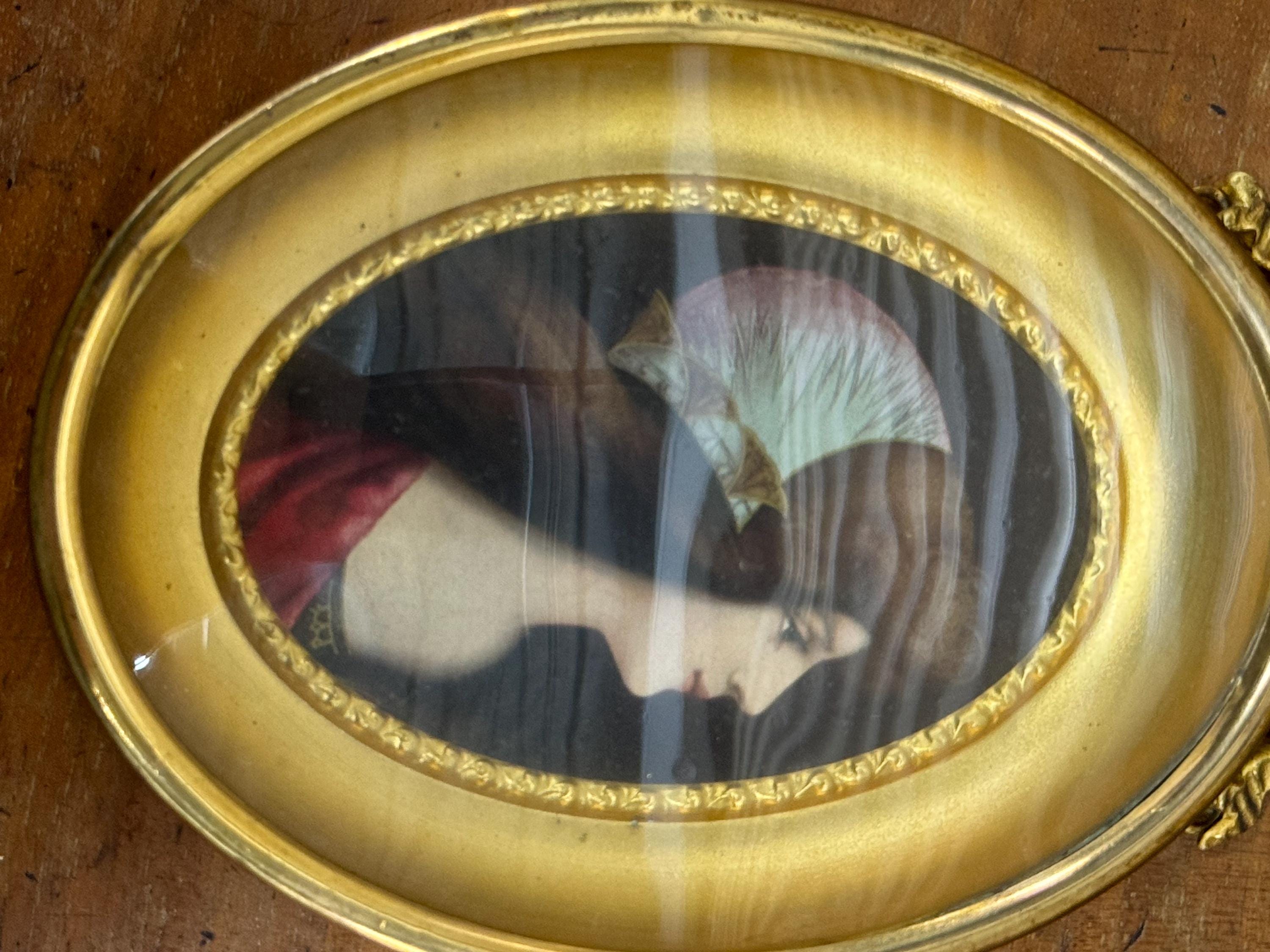 Antique French Lithograph in Guilded Oval Frame and Tassels - Etsy