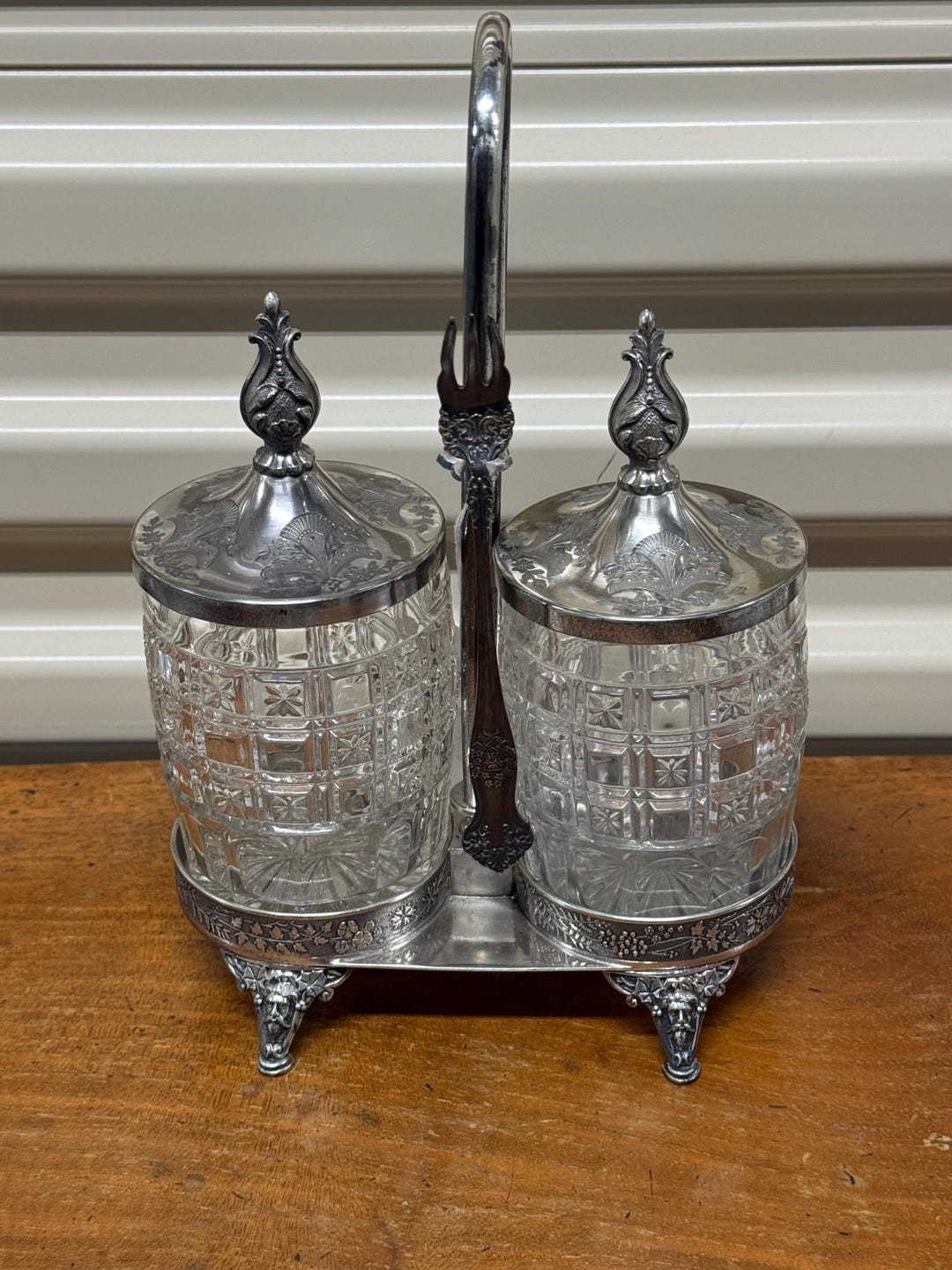 Antique Victorian Double Clear Pickle Castor - Etsy