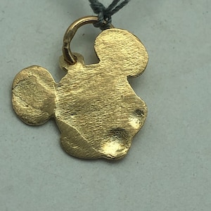Mickey Mouse 14k Gold Charm Pendant Official Disney Jewelry - Etsy