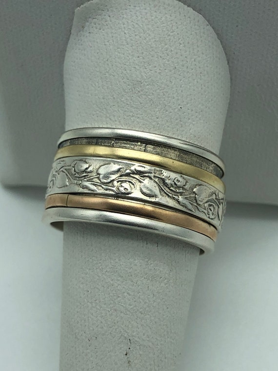 vintage sterling tri color - Gem