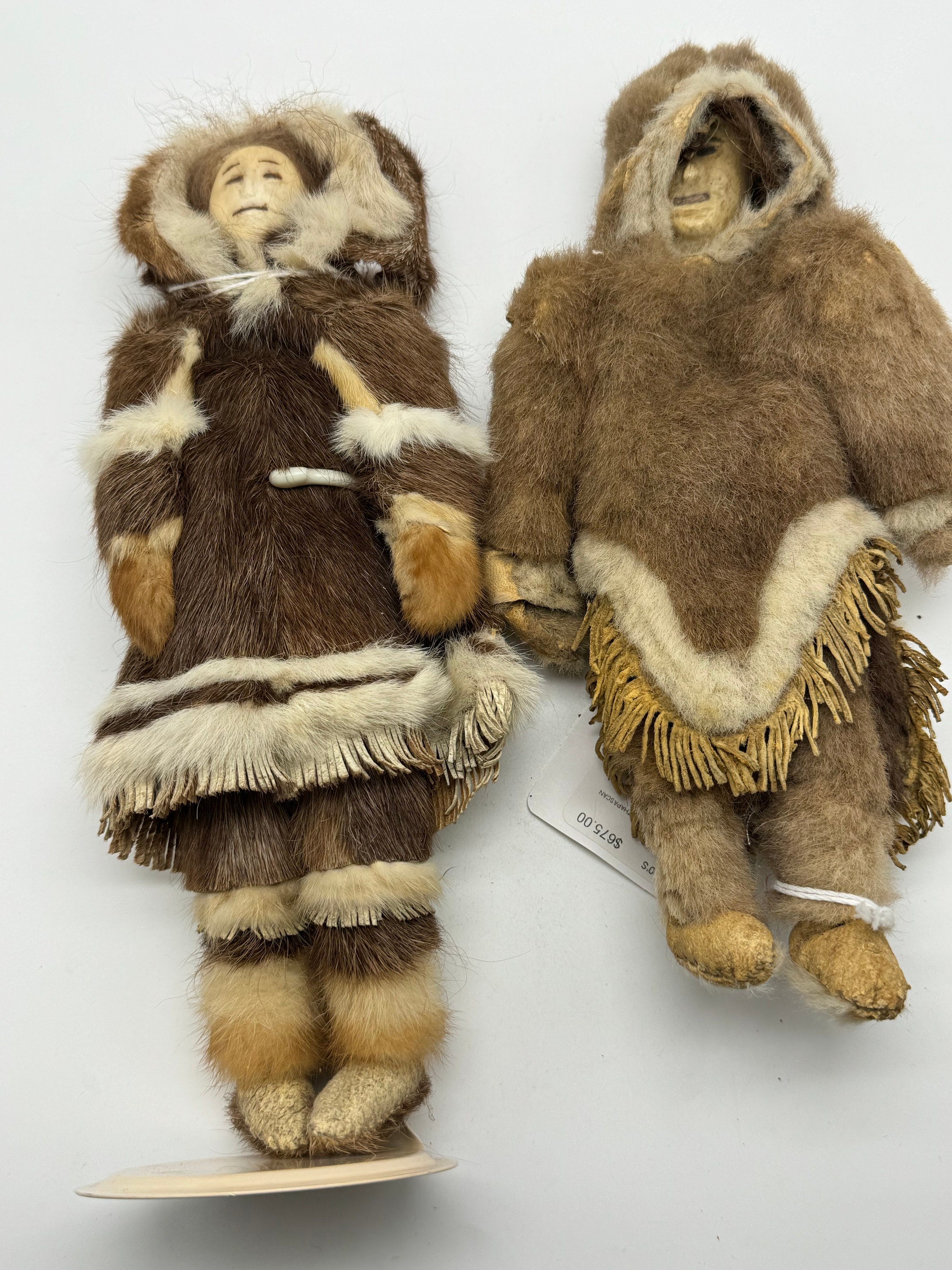 Antique Alaskan Inuit Dolls Fur and Leather - Etsy