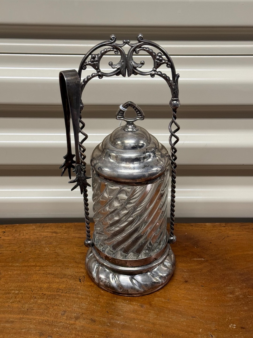 Antique Clear Swirl Victorian Pickle Castor - Etsy