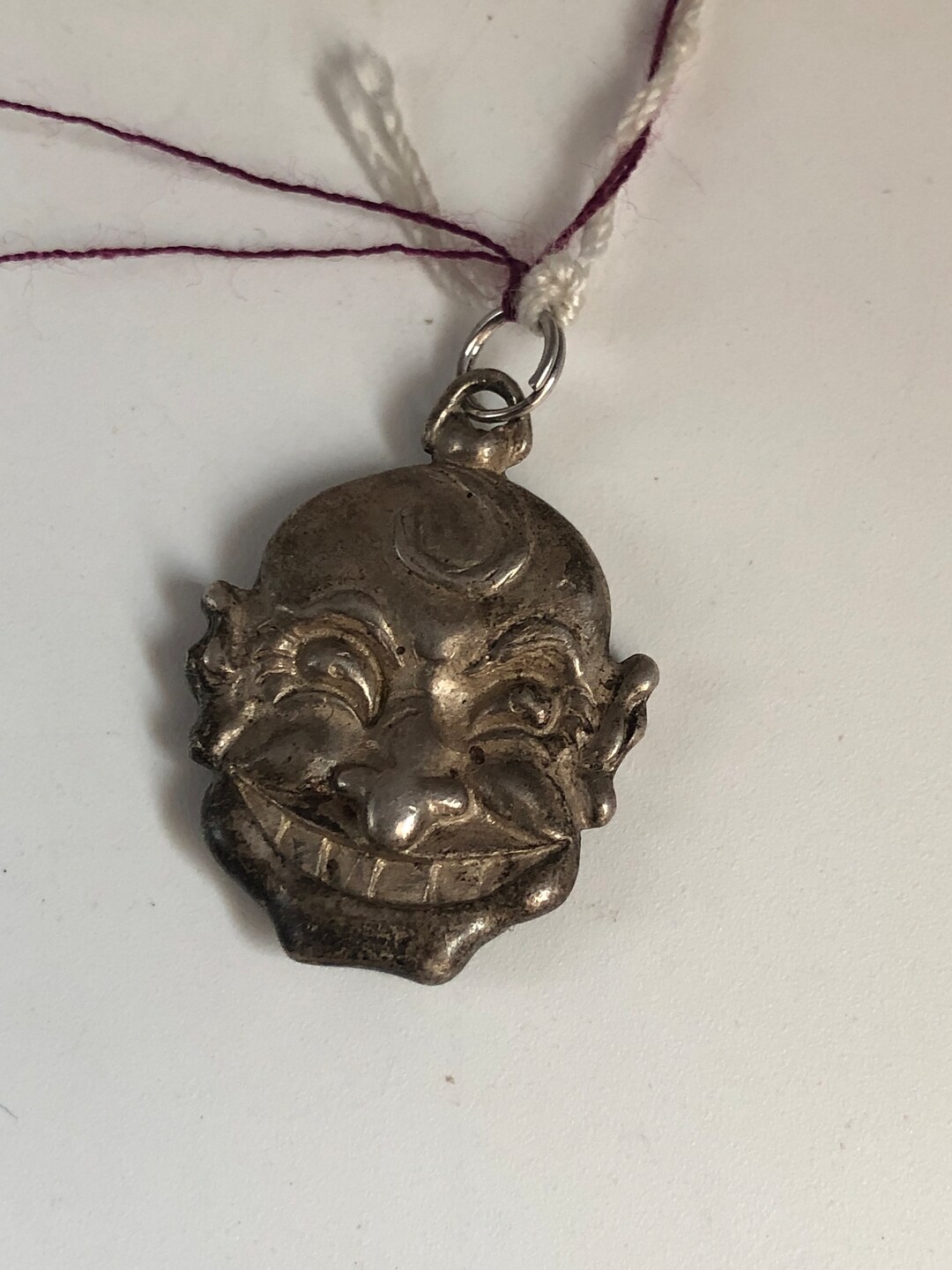 Antique Sterling Silver Happy Sad Theater Mask Devil Pendant - Etsy
